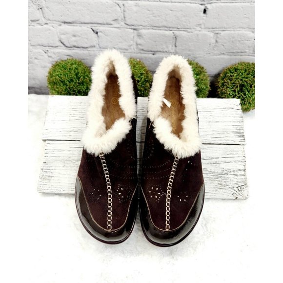 Jambu | Shoes | Jambu J4 Womens Capri Brown Slip On Suede Heeled Clogs ...